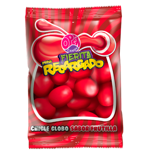 CHICLE FIERITA MINI RECARGADO FRUTILLA 12u 30g - Sweet SA - Open Candy